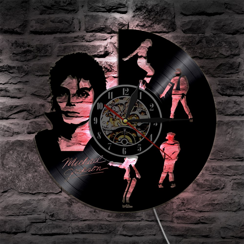Michael Jackson Pop Icon vintage vinyl record theme wall clock Music ...