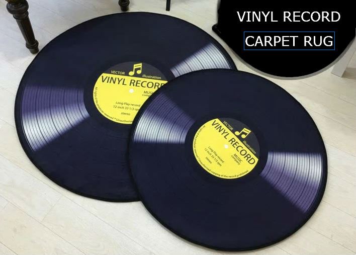 Vinyl Record Music Retro Style Rug Home Decor Carpet Rug Mat- Classic ...