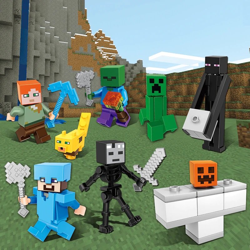 Minecraft World Mini Figures Building Blocks Set Minifigures New ...