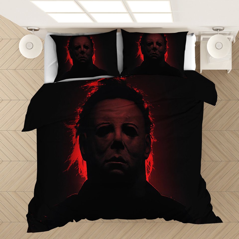 Michael Myers Movie character Halloween Movie Bedding Set 3pcs Queen
