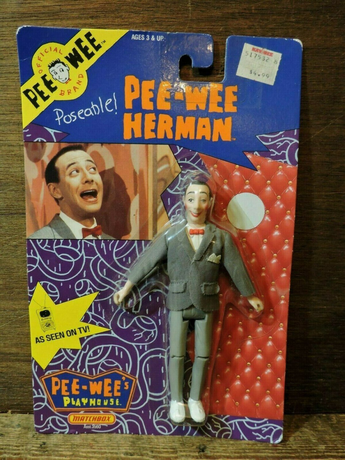 Vintage 1988 Matchbox PEE-WEEs PLAYHOUSE PEE-WEE HERMAN Poseable Action ...