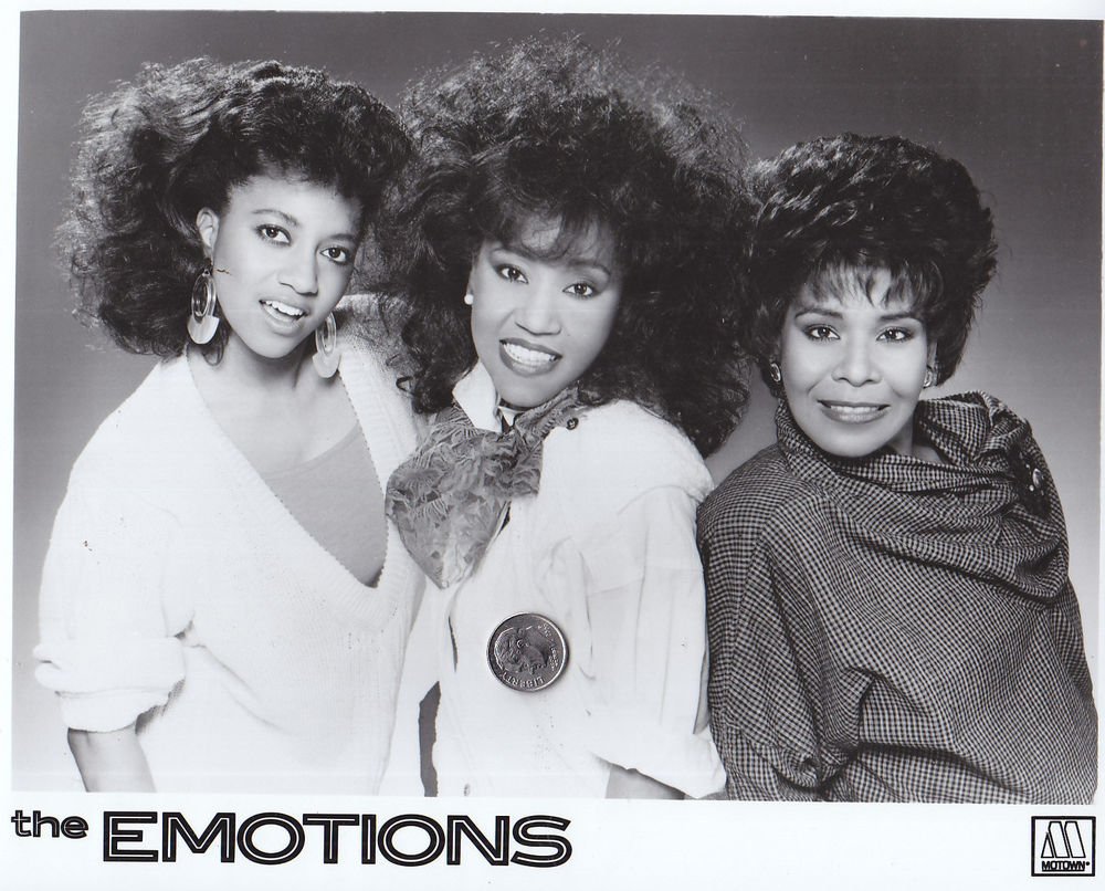 THE EMOTIONS 1985 Publicity PHOTO & PRESS RELEASE BIO Motown Records
