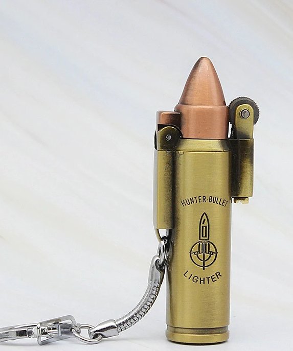 Bullet Shape Metal Gas Lighter Torch Electronic Turbo Lighters Smoking ...