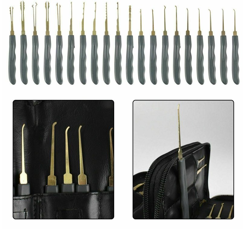24Pcs Unlock Unlocking Pick Tools Set Key Extractor And Transparent ...