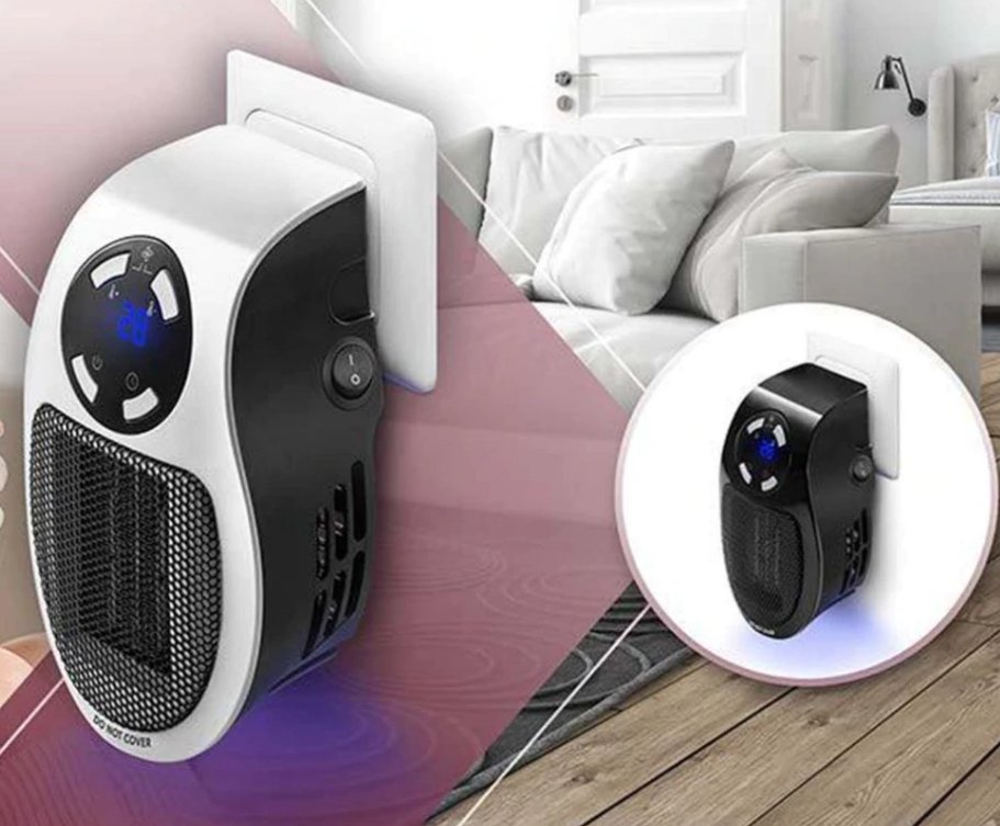 500w 220v Portable Plug-in Electric Wall-outlet Space Heater Fan