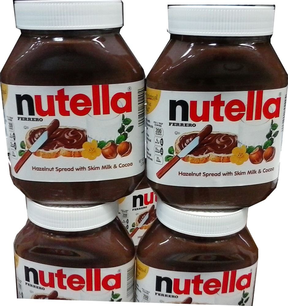 NUTELLA LARGE 35.3 OZ JAR GLUTEN FREE HAZELNUT SPREAD FREE SHIPPING!