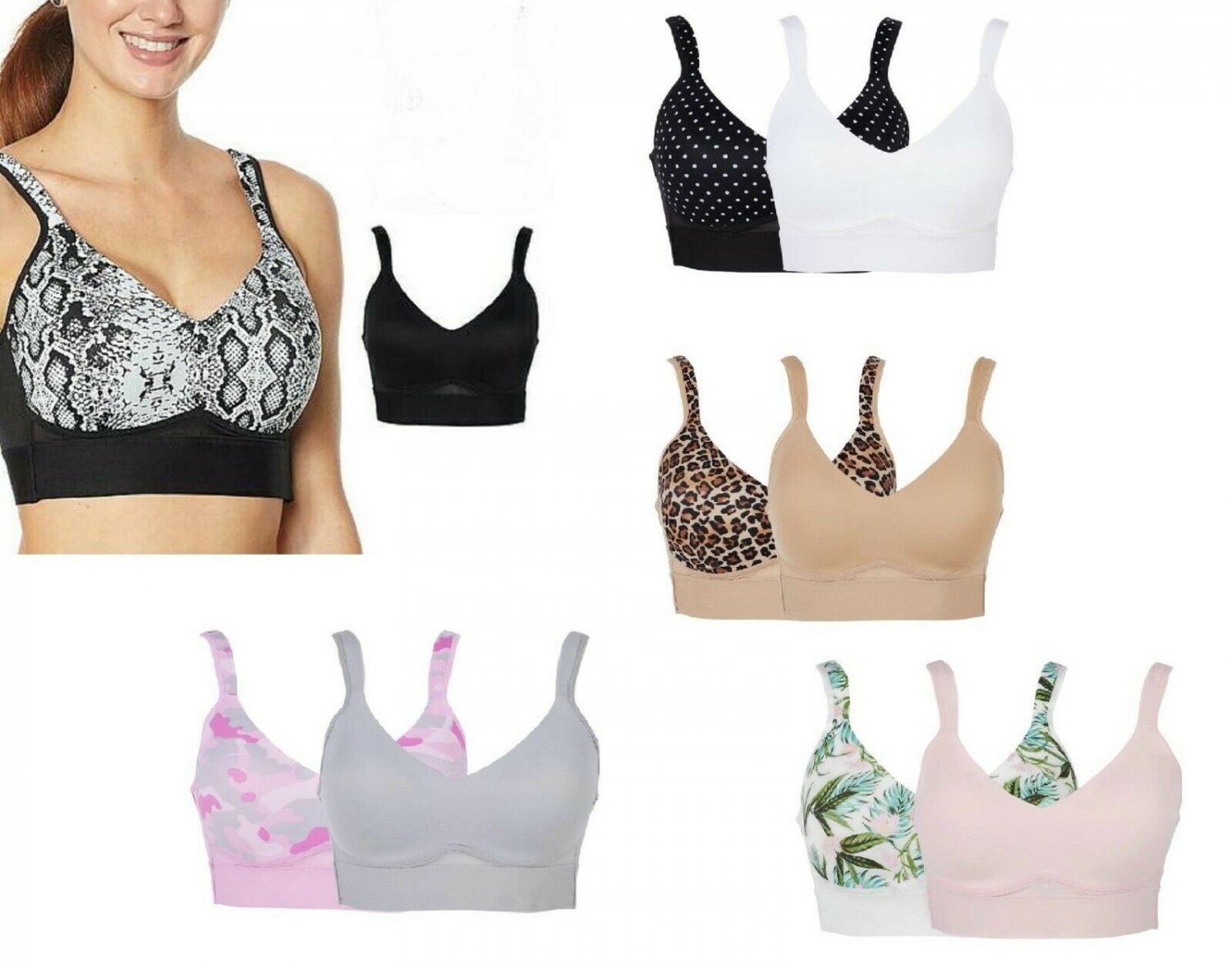Rhonda Shear Molded Cup Bra With Mesh Back 2 Pk