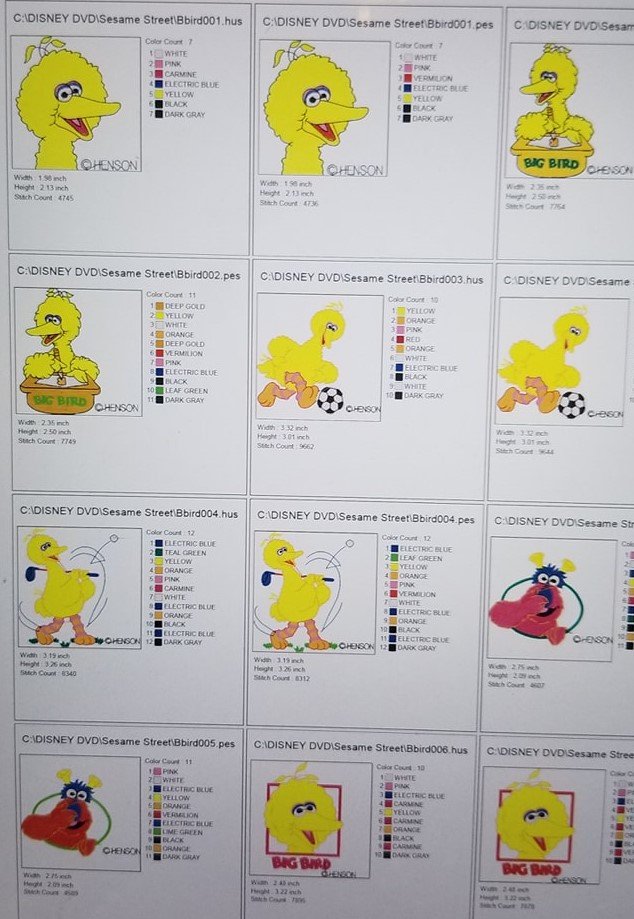 Sesame Street Embroidery Designs