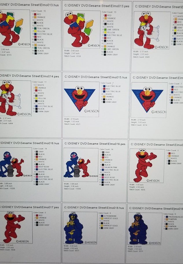 Sesame Street Embroidery Designs 2