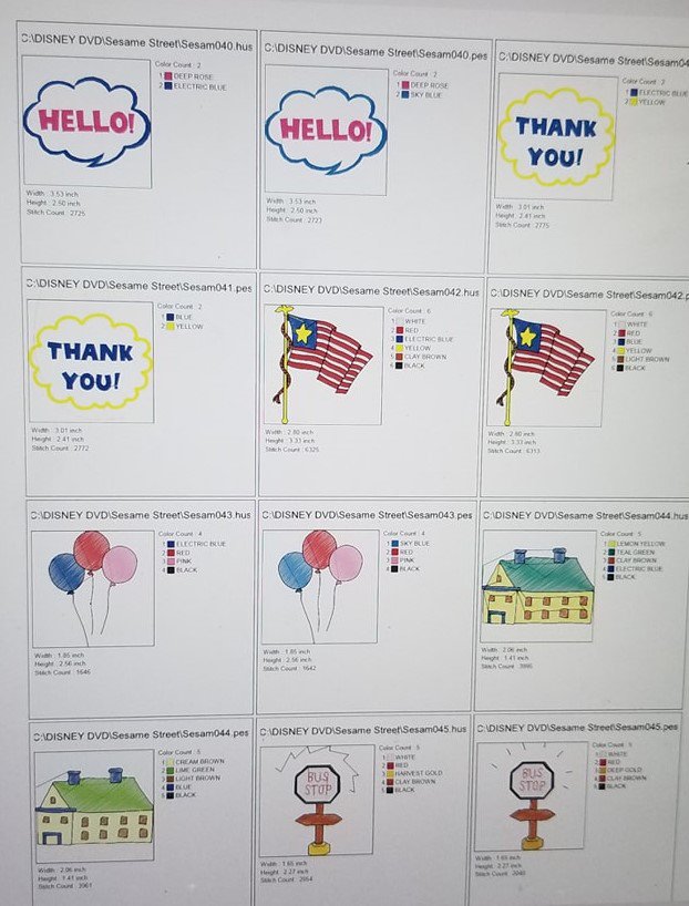 Sesame Street Embroidery Designs