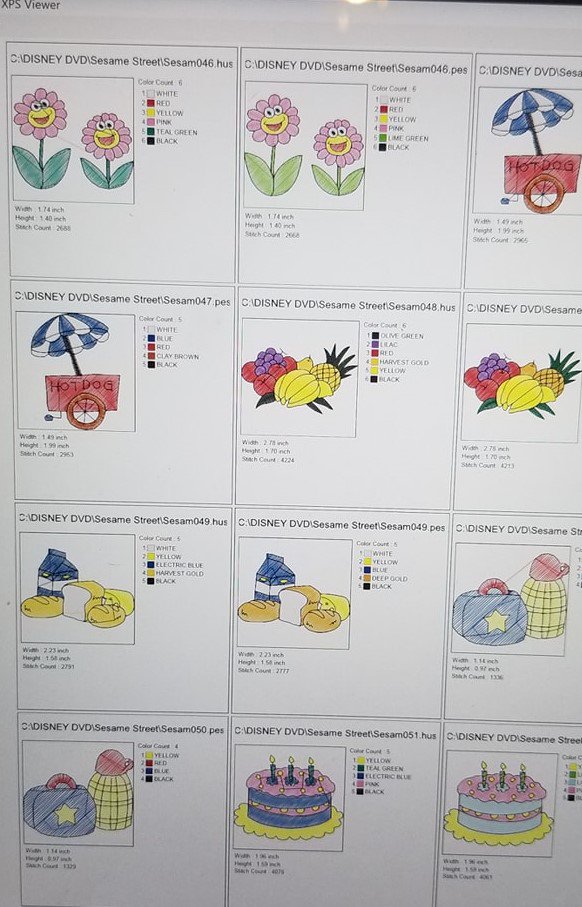 Sesame Street Embroidery Designs