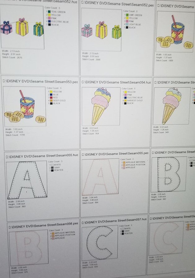 Sesame Street Embroidery Designs