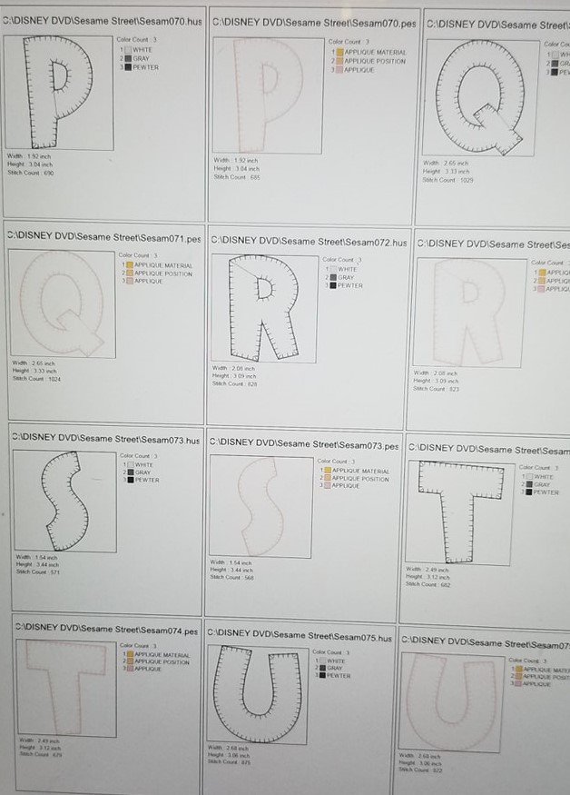 Sesame Street Embroidery Designs