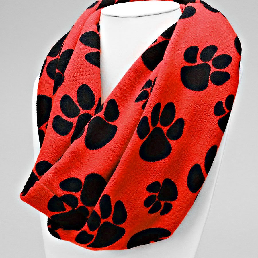 Paw Print Infinity Scarf