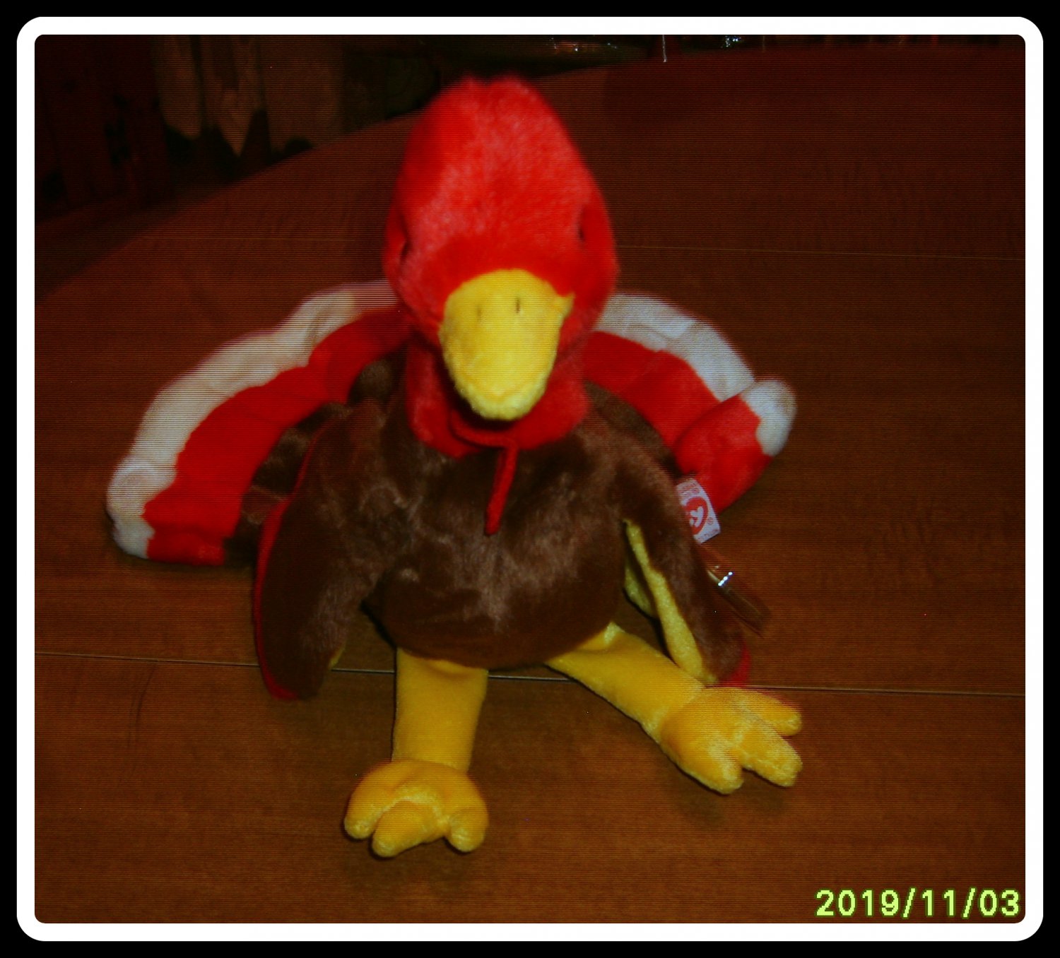 Ty Beanie Buddy Gobbles the Turkey BNWT 1999