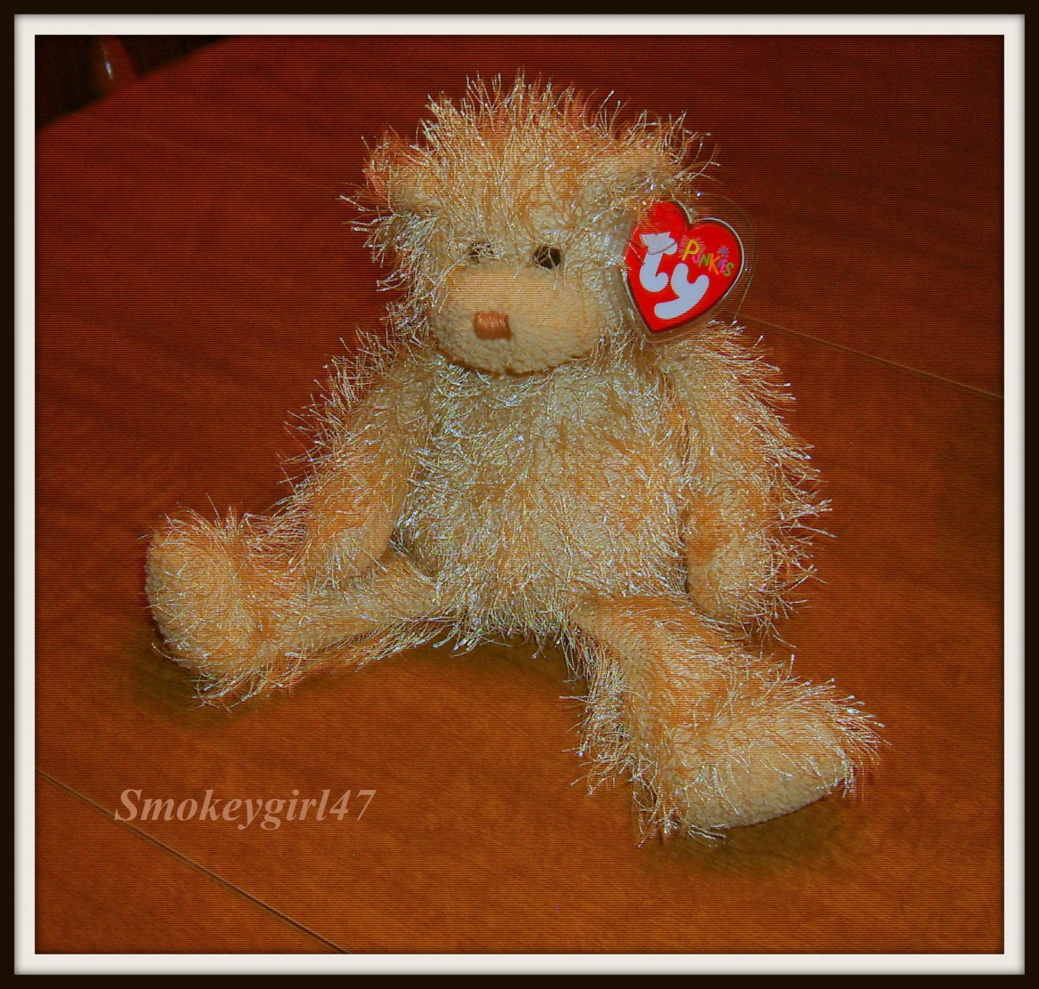 TY Punkies - FRIZZY the Bear (9 inch) Stuffed Animal Plush Toy - MWMTs