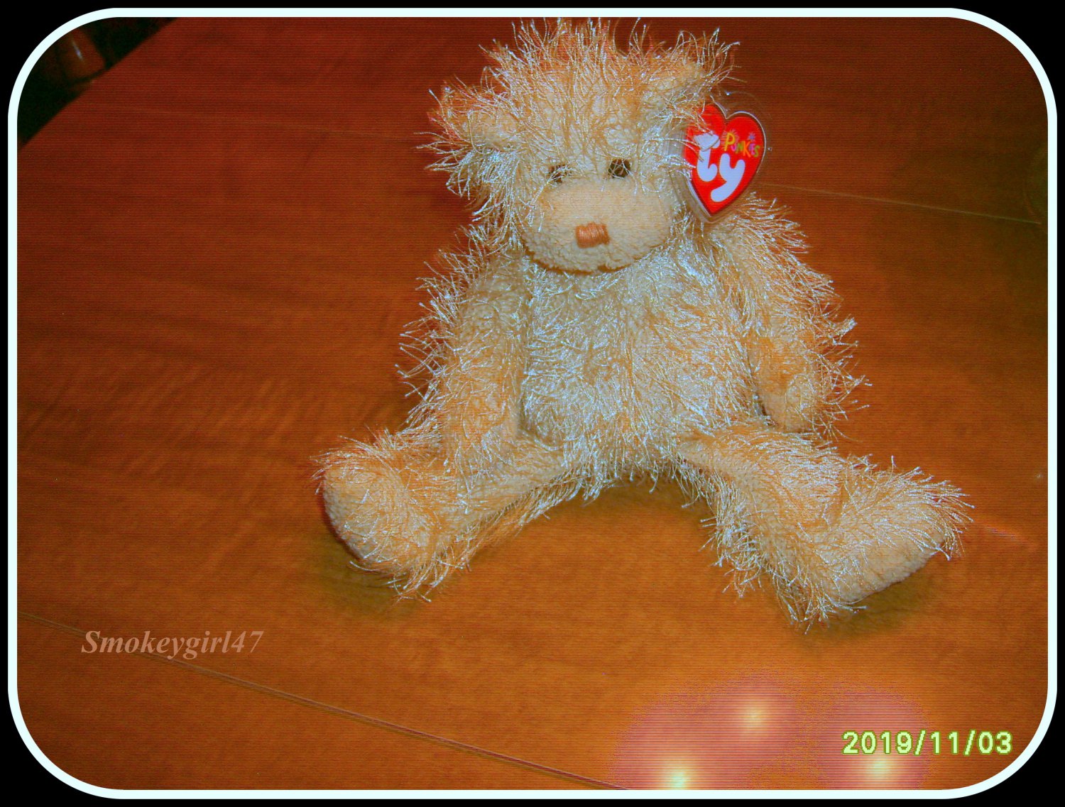 TY Punkies - FRIZZY the Bear (9 inch) Stuffed Animal Plush Toy - MWMTs