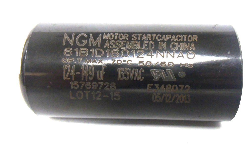NGM 15769728 Motor Start Capacitor 124-149 uF 165VAC E348072