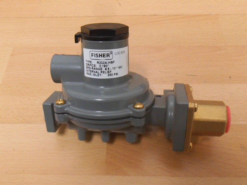 Fisher Internal Relief Valve R232A-HBF LOC 870 Max PSI 250 9.5-13" WC