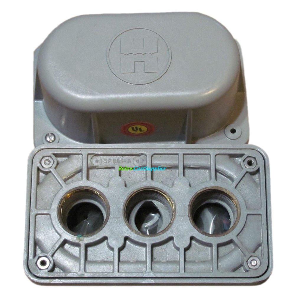Hayward SP0681 Noryl Light Junction Box with 3 Bottom Outlet