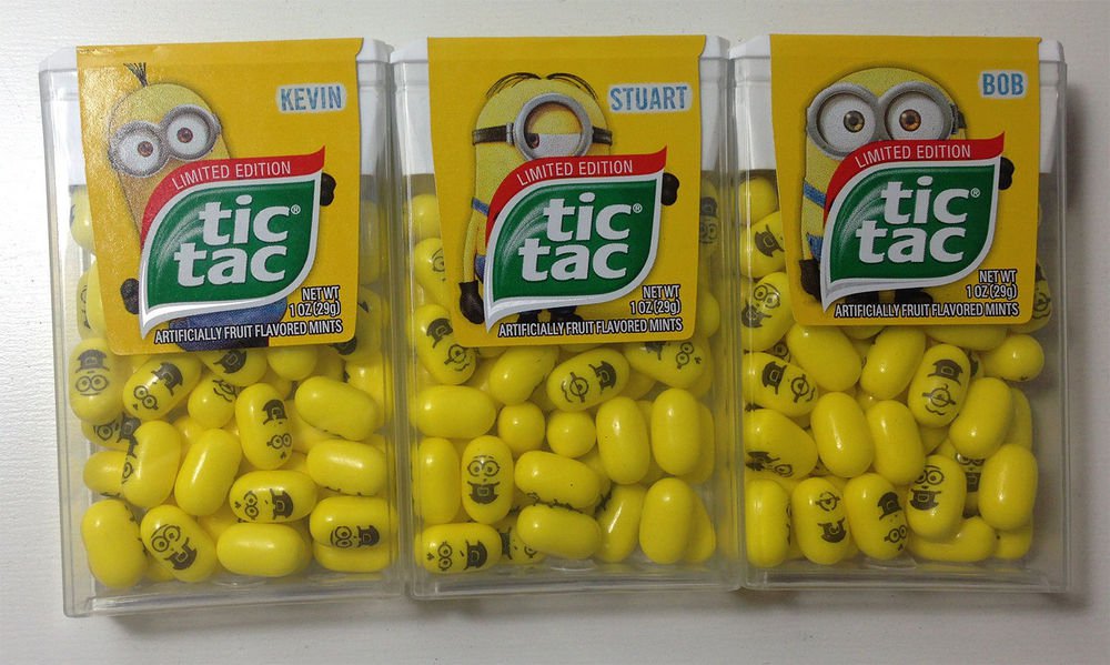 Limited Edition Minions Tic Tac Value Pack Stuart, Kevin & Bob