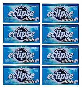 (Pack of 8) Eclipse Peppermint Sugarfree Mints 34g