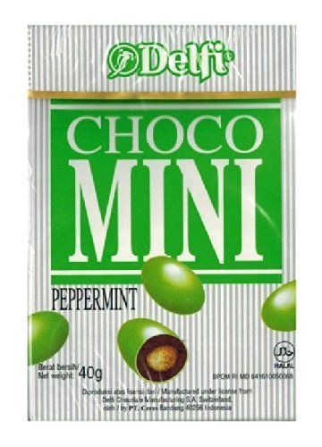 6 packs of Delfi Choco Mini Candy 40g (Peppermint Choco)