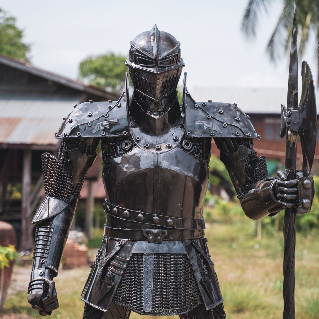 Knight Warrior Scrap Metal Art Sculpture