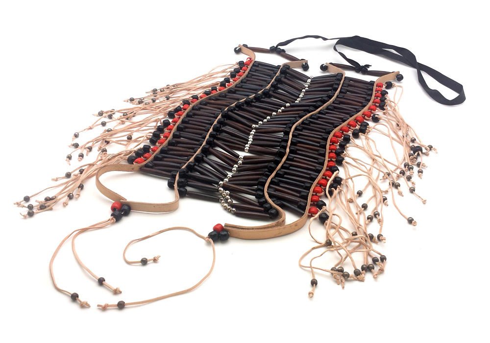 Handmade Large Native American Buffalo Bone Hairpipe Tribal Breastplate