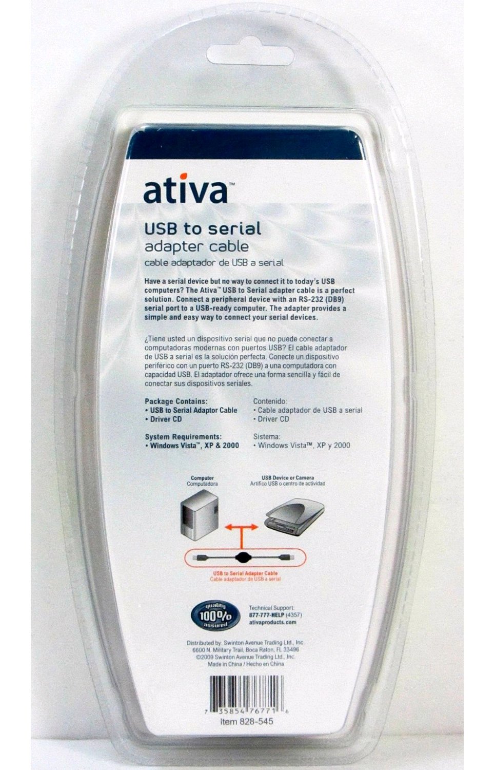 Ativa USB To Serial 1 Ft. Cable