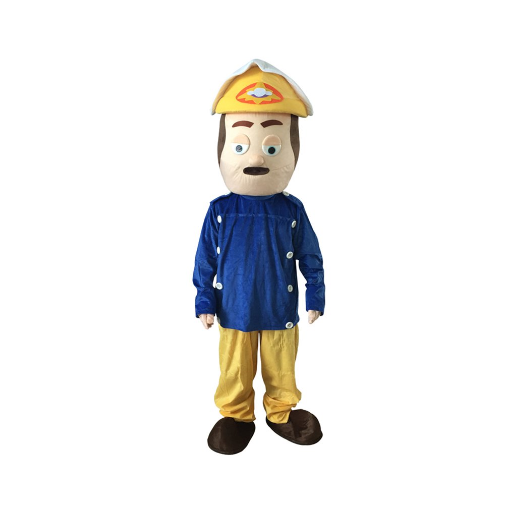 CosplayDiy Unisex Mascot Costume Fireman Sam Fireman Mascot Costume Cosplay