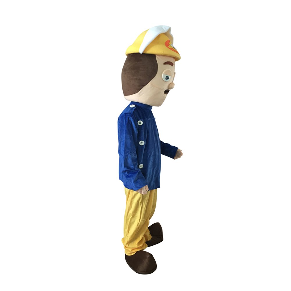 CosplayDiy Unisex Mascot Costume Fireman Sam Fireman Mascot Costume Cosplay