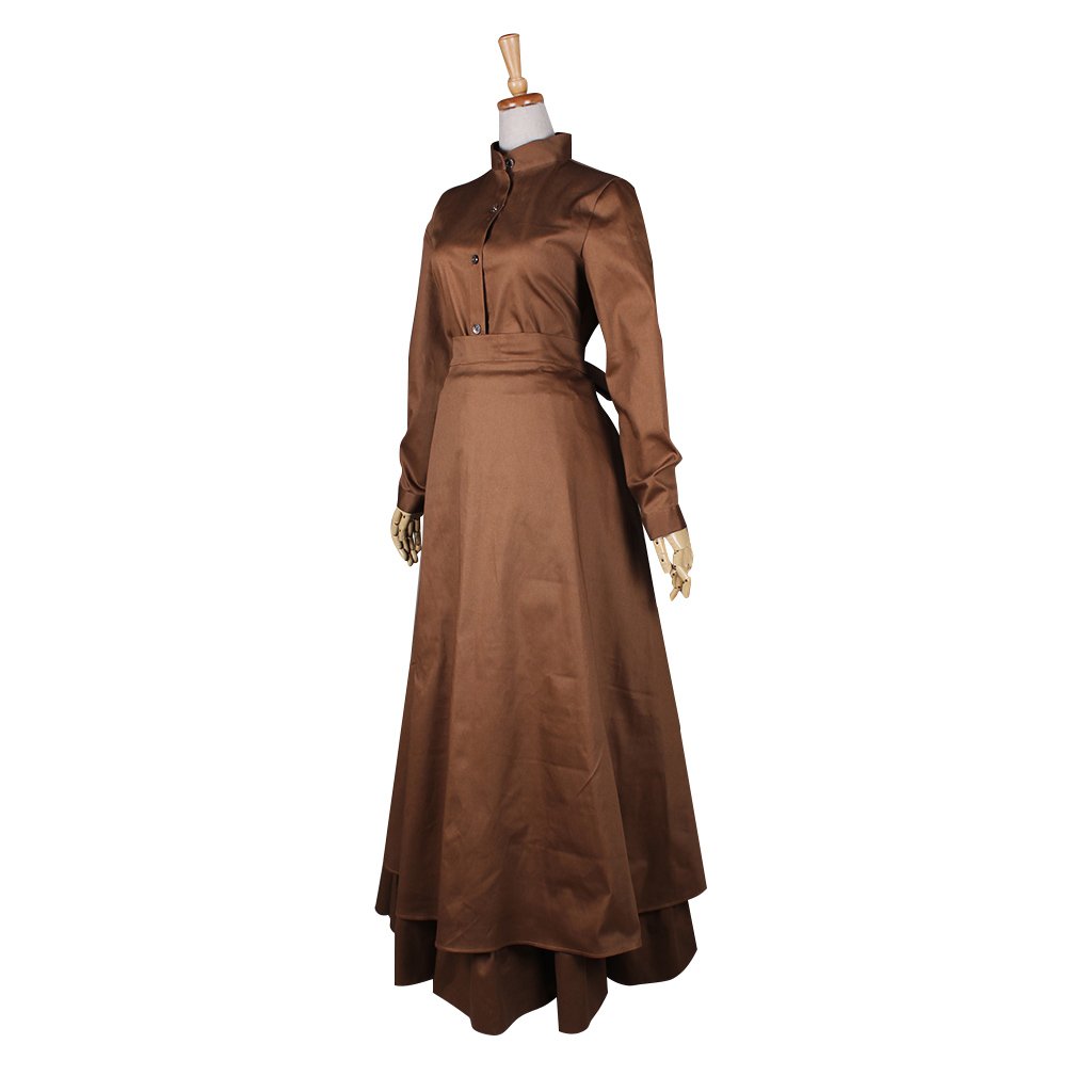 CosplayDiy Women's Brown Medieval Renaissance Victorian Europe Maid ...