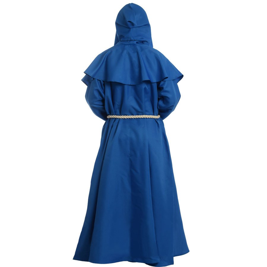 Cosplaydiy Men's Friar Medieval Cloak Hooded Monk Cowl Renaissance ...