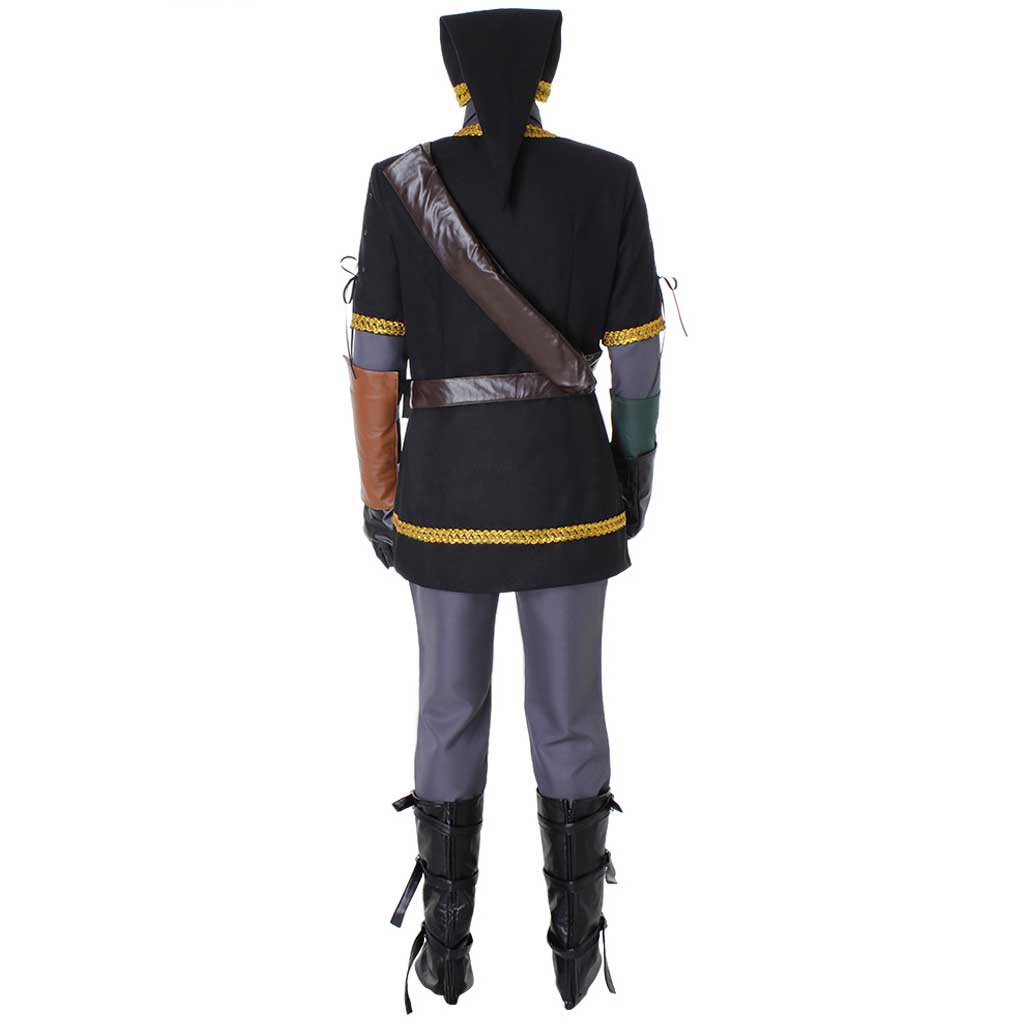 The Legend of Zelda Link Costume Men's Outfit Cosplay Black Version for ...