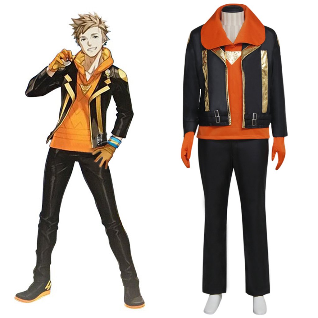 CosplayDiy Men's Pokemon GO Spark Team Instinct Costume Cosplay