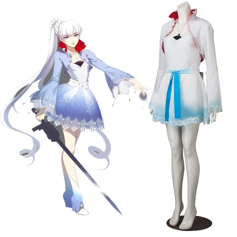 CosplayDiy Women's Dress RWBY Weiss Schnee Dress Cosplay For Halloween