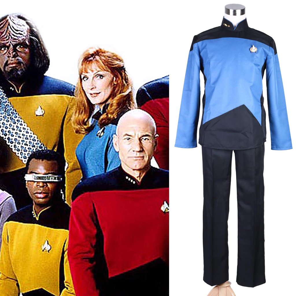 CosplayDiy Women's Costume Star Trek The Next Generation Blue Outfit ...