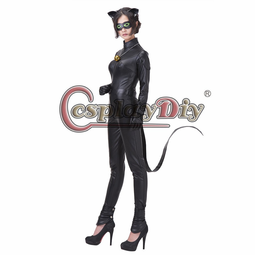 Miraculous Ladybug Cat Noir Costume Cosplay Jumpsuit Gloves Eyemask Cosplay