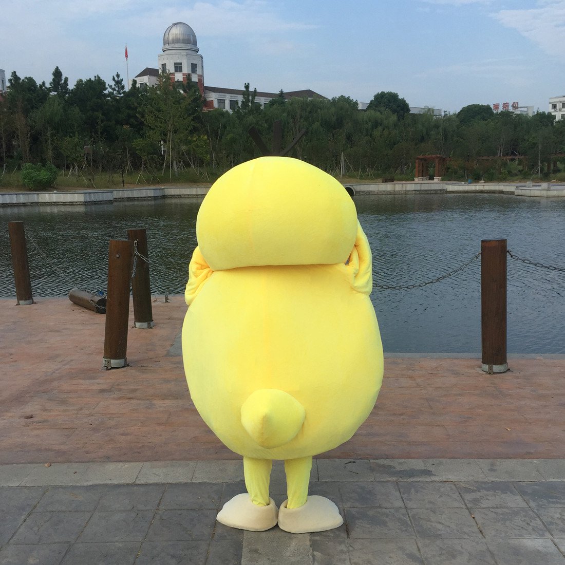 Pokemon Cartoon Psyduck Mascot Pocket Monster Unisex Cosplay Costume Outfit