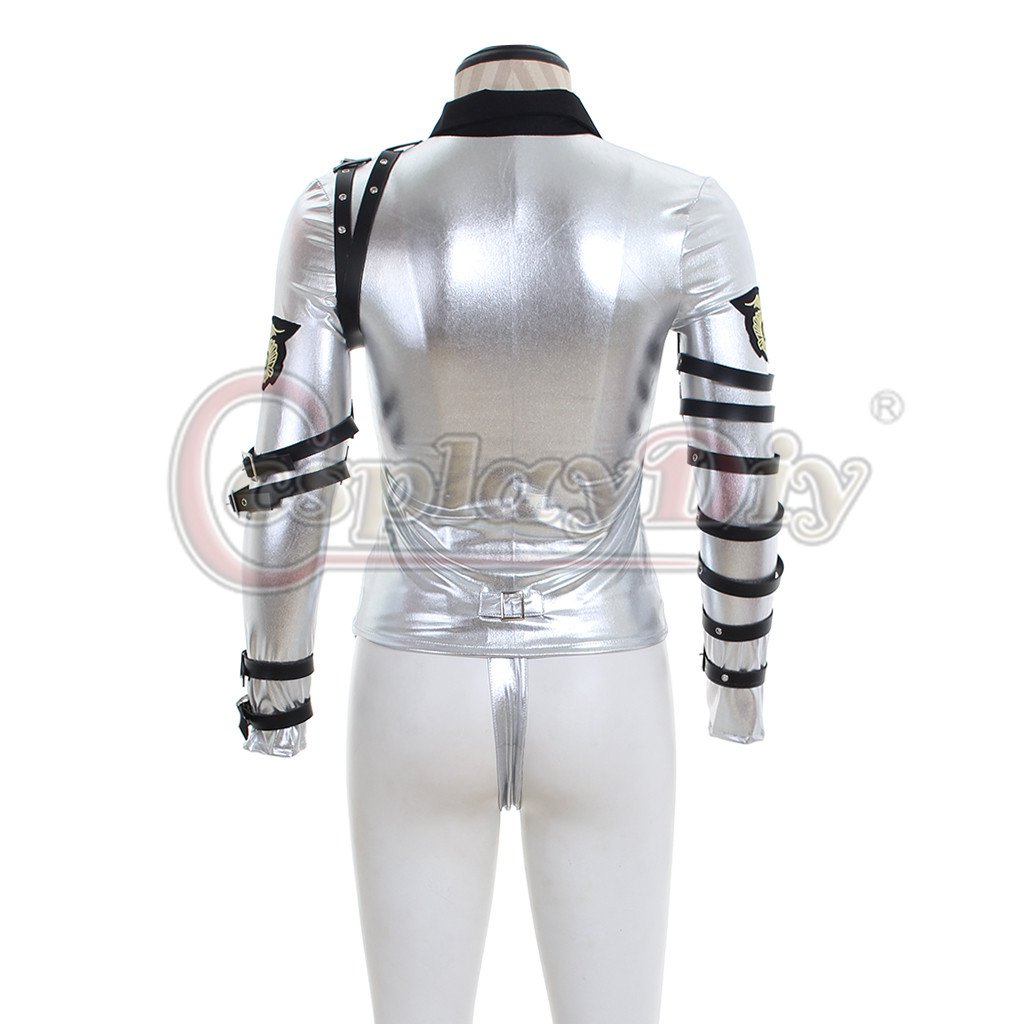 Custom Made Michael Jackson Performance Costume Cosplay Unisex Silver ...