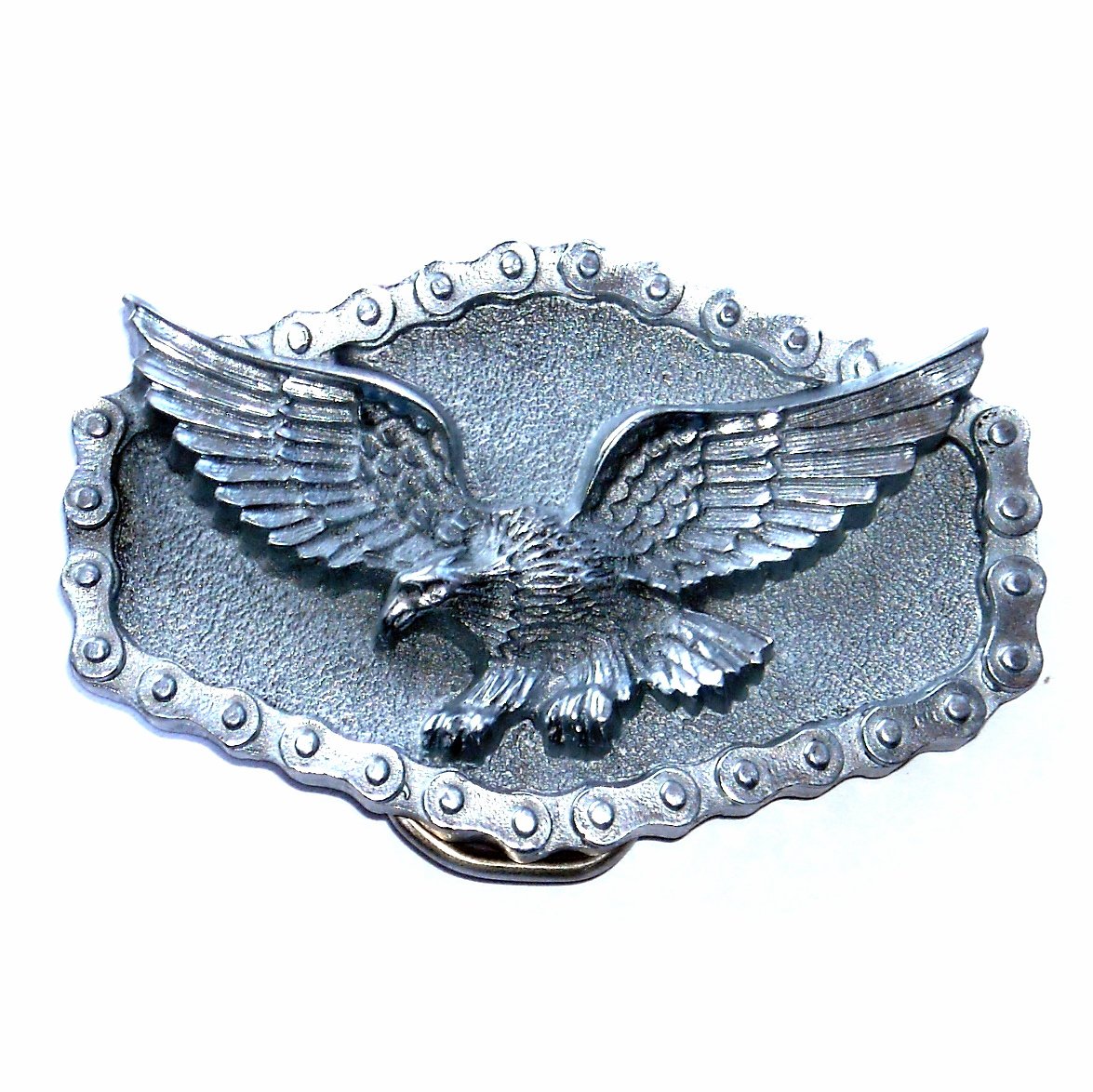 Biker Eagle Riveted Roller Chain Great American Belt Buckle