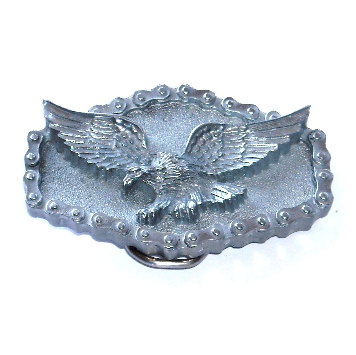 Biker Eagle Riveted Roller Chain Great American Belt Buckle