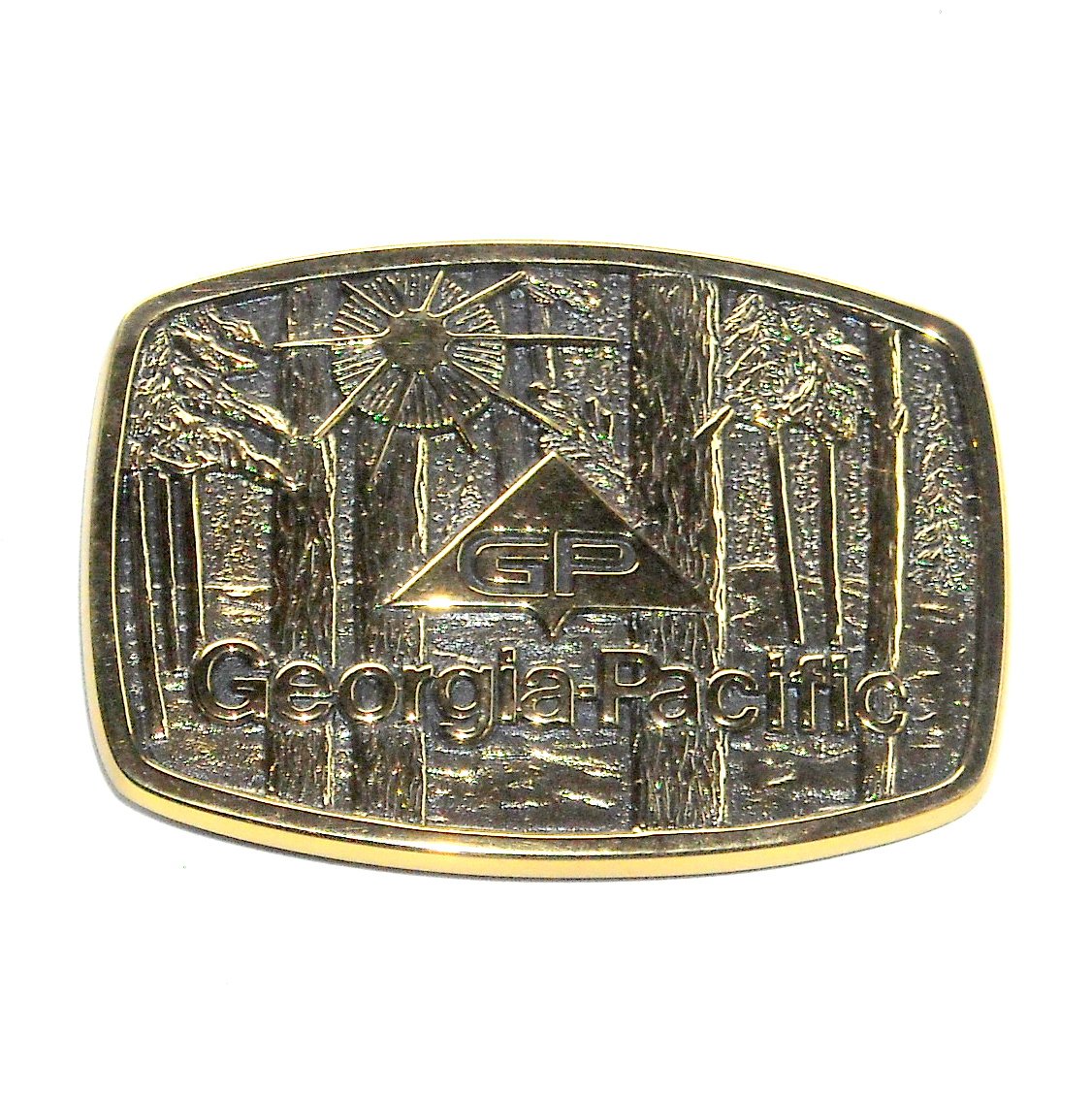 Georgia Pacific GP 1991 BTS Solid Brass Belt Buckle