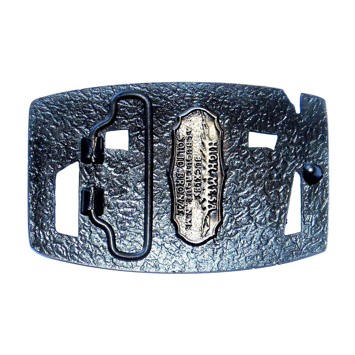 Kansas State 3D Cutout High Mesa Solid Bronze Belt Buckle