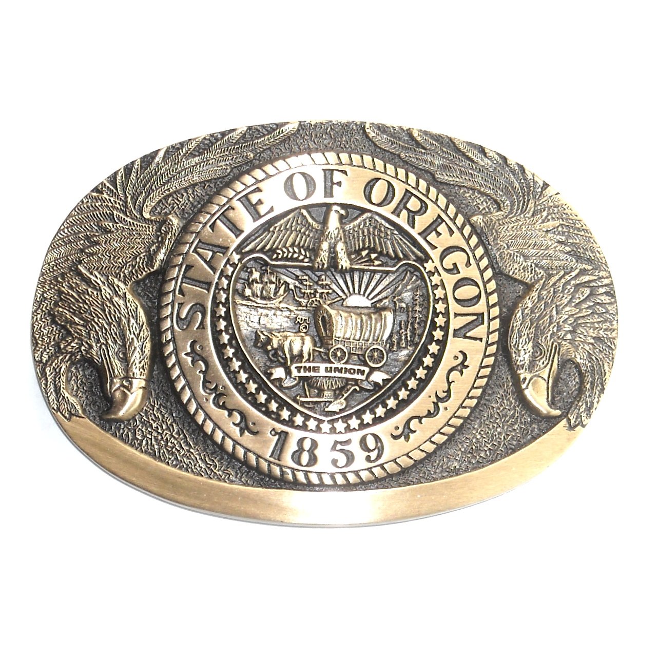 Oregon State Seal Eagle First Edition Vintage Award Design Brass Belt ...