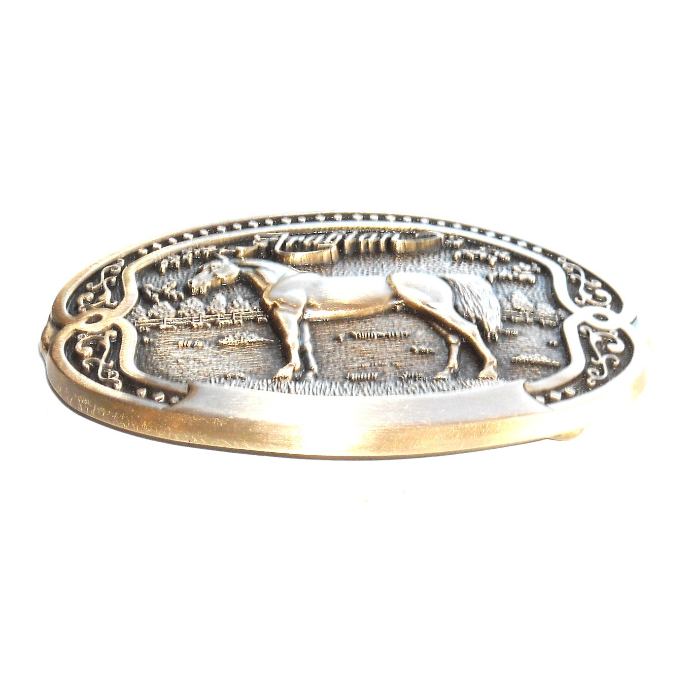 Arabian Tony Lama Horse Breeder Series Solid Brass US Belt Buckle