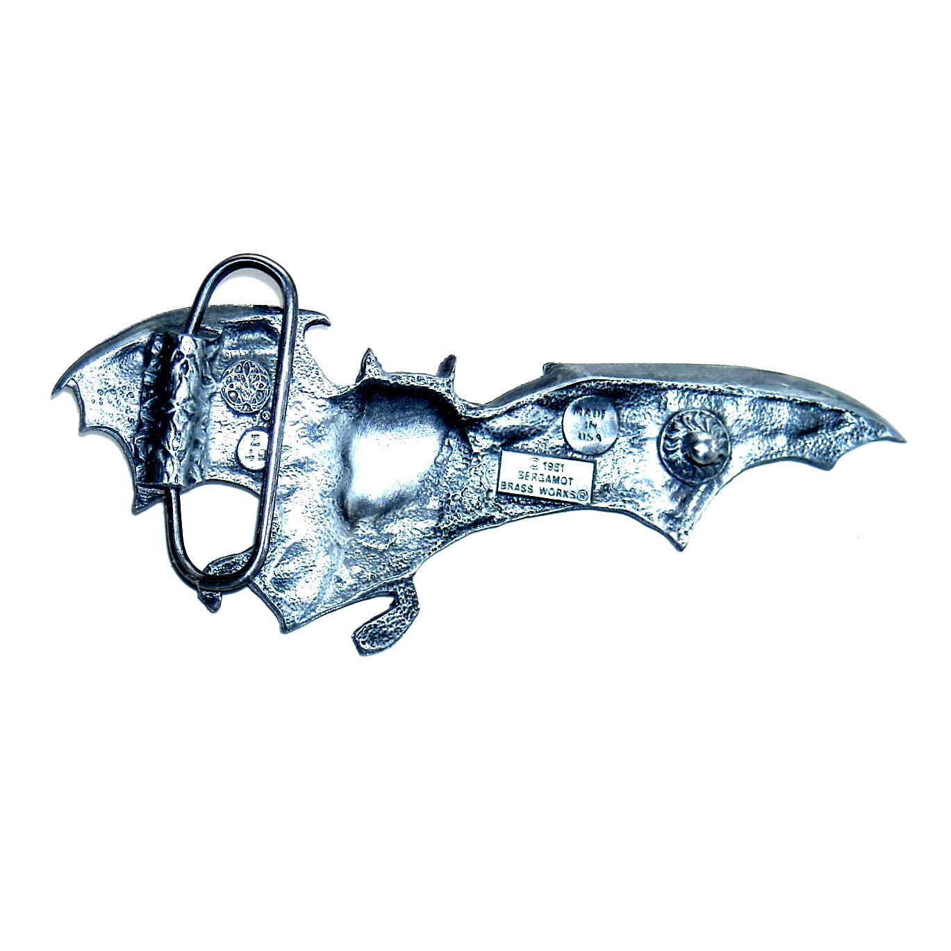 Original Flying Bat 3D Bergamot Pewter US Belt Buckle