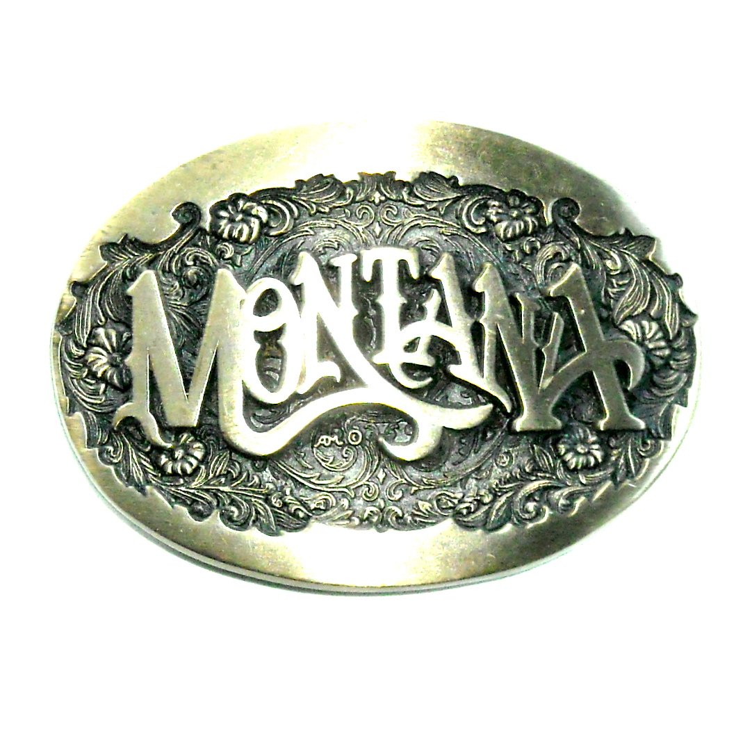 Montana Treasure State ADM Award Design Medals Brass Standard Belt Buckle