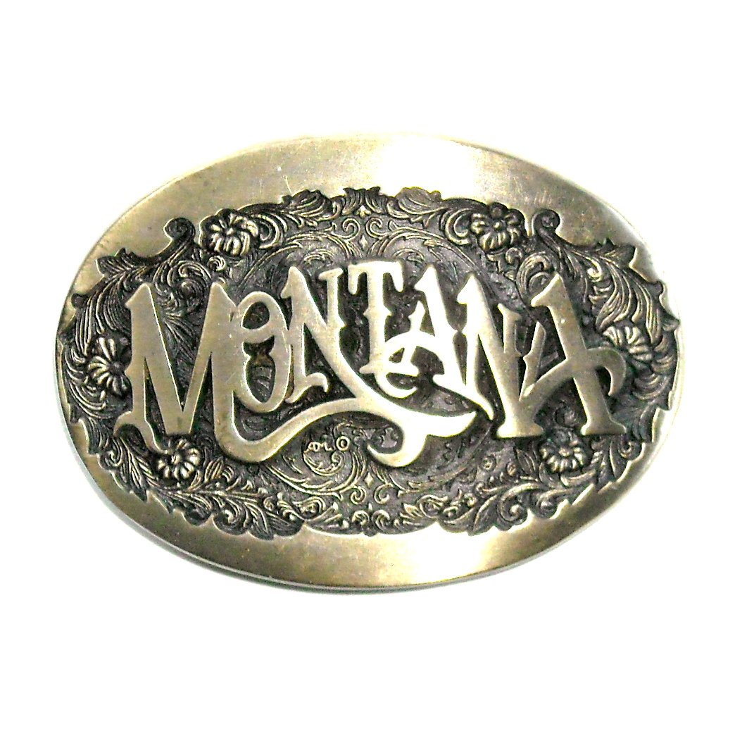 Montana Treasure State ADM Award Design Medals Brass Standard Belt Buckle